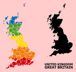 Spectrum pattern map united kingdom for lgbt Vector Image