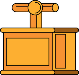 Tnt detonator with timer symbol isolated Vector Image