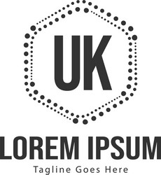 Uk letter logo design creative modern letters Vector Image