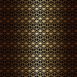 Gold islamic pattern on black background Vector Image