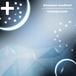 Blue medical background concept poster design Vector Image