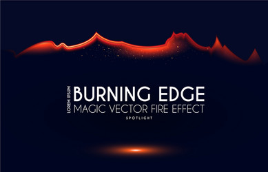 Burining ragged edge shining design fire Vector Image