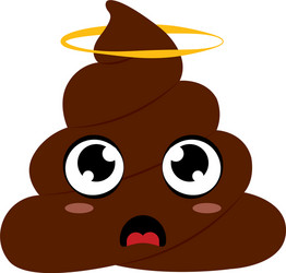 Funny poop face Royalty Free Vector Image - VectorStock