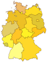 Contour map of germany Royalty Free Vector Image