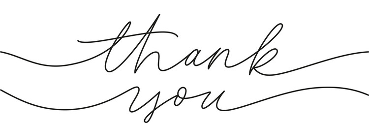 Thank you phrase handwritten with a brush Vector Image