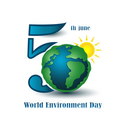 World environment day sign on white background Vector Image