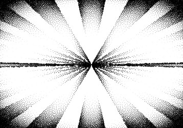 Abstract sun rays with dotwork retro or tattoo Vector Image