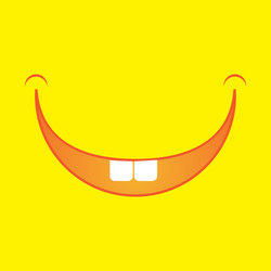 Cartoon smile logo Royalty Free Vector Image - VectorStock