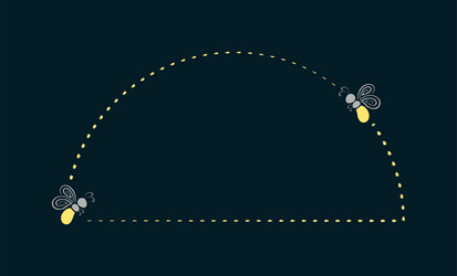 Glowing firefly frame clipart collection Vector Image