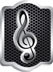 Heraldic frame with grill surface and wireless Vector Image