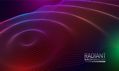 Radiant background design with iridescent dots Vector Image