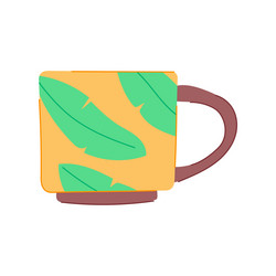 Blank cup ceramic cartoon Royalty Free Vector Image