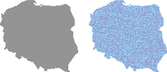 Pixel poland map Royalty Free Vector Image - VectorStock