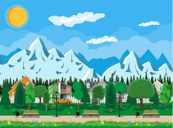 City park concept Royalty Free Vector Image - VectorStock