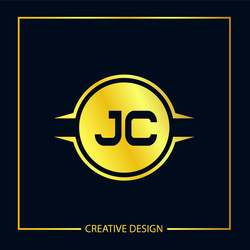 Initial letter jc logo template design Royalty Free Vector