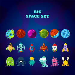 Retro space arcade game invaders spaceship pixel Vector Image