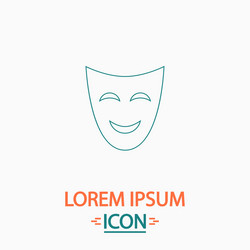 Comedy mask computer symbol Royalty Free Vector Image