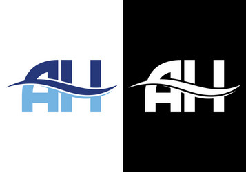 H letter logo monogram Royalty Free Vector Image