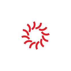 Sun ribbon geometric symbol simple logo Royalty Free Vector