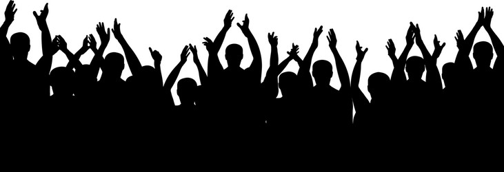 Applause audience crowd people cheering cheer Vector Image