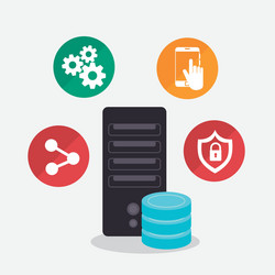 Database digital design Royalty Free Vector Image