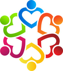 Heart Team Hugging Vector Images (over 440)