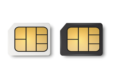 3d realistic white and black plastic micro Vector Image