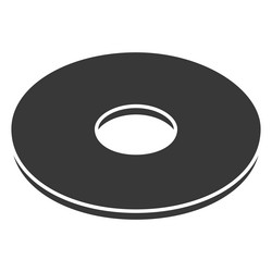 Conical washer cut out Royalty Free Vector Image
