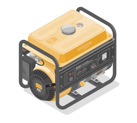 Portable electric power generator electric Vector Image