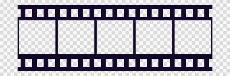 Old cinematic frame on transparent background Vector Image