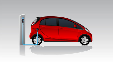 Electric vehicle isolated cartoon Royalty Free Vector Image