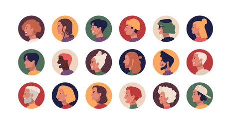 Round Profile Vector Images (over 17,000)