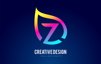 Z letter logo with creative crown design icon Vector Image