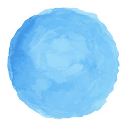 Bright blue watercolor circle Royalty Free Vector Image