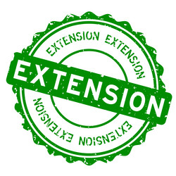 Grunge green extended word round rubber seal Vector Image