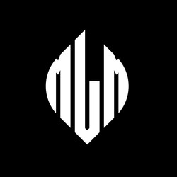 Mlm logo letter design Royalty Free Vector Image