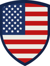 Decorative usa shield Royalty Free Vector Image