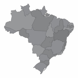 Brazil Administrative Map Royalty Free Vector Image