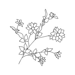 Flower Contour Vector Images (over 93,000)