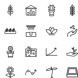 6 grow icons Royalty Free Vector Image - VectorStock