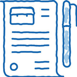 Job agreement contract worksheet and pen Vector Image