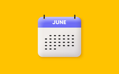 Calendar sign icon june month symbol Royalty Free Vector