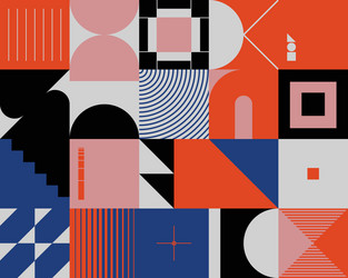 Neo modernism artwork pattern design Royalty Free Vector