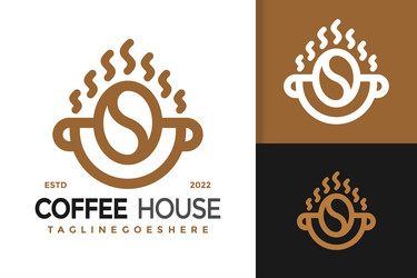 Home coffee logo design brand identity logos Vector Image