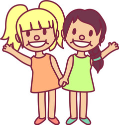 Locker cartoon character with love cute emoticon Vector Image