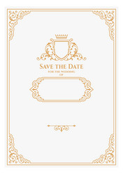 Luxury golden divider wedding invitation vintage Vector Image