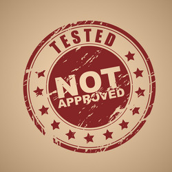 Old round stamp of approval Royalty Free Vector Image