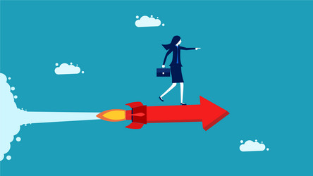 Think of a fast strategy on a rocket anticipate Vector Image