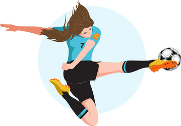 Soccer female players Royalty Free Vector Image