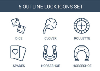 Luck icons Royalty Free Vector Image - VectorStock